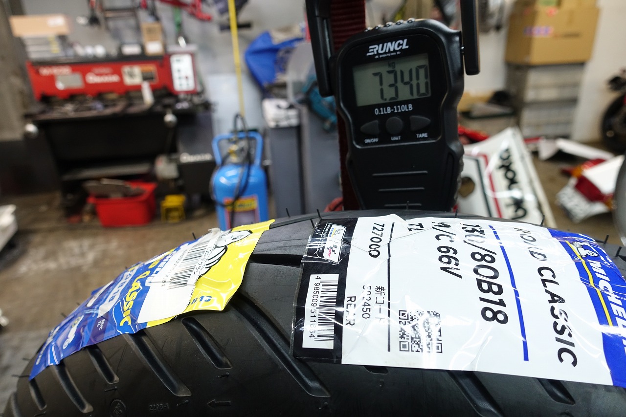 【タイヤ重量】ミシュラン ロードクラシック ROAD CLASSIC 100/90-18 130/80-18 – decoboco