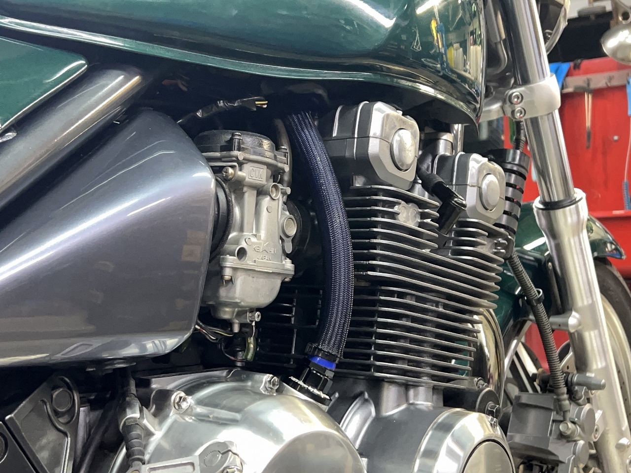 「後編」ZEPHYR550/400 ゼファー550/400クランクケース内「強制減圧」二次エアポンプを再利用できて良い♪効果！ | decoboco