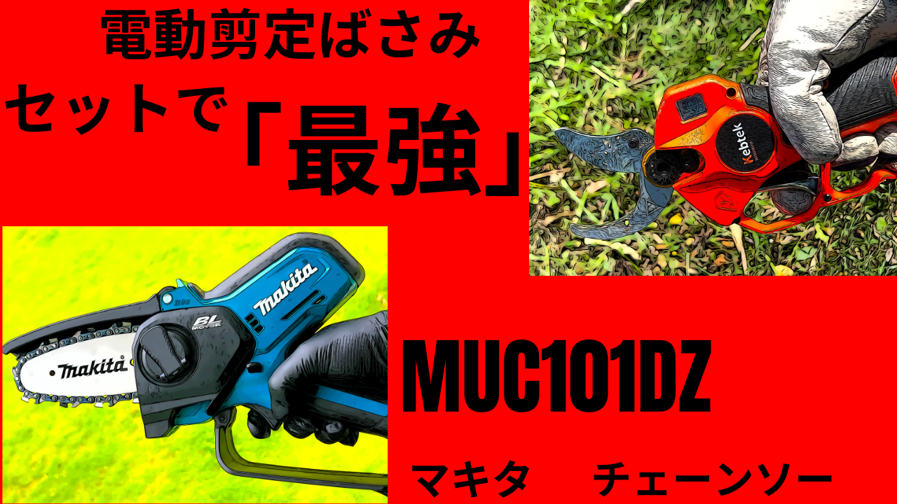 「前編」マキタ「ハンディソーMUC101DZ」とKebtek「電動剪定ハサミ」の組み合わせ最強。庭仕事がより快適になる！ | decoboco